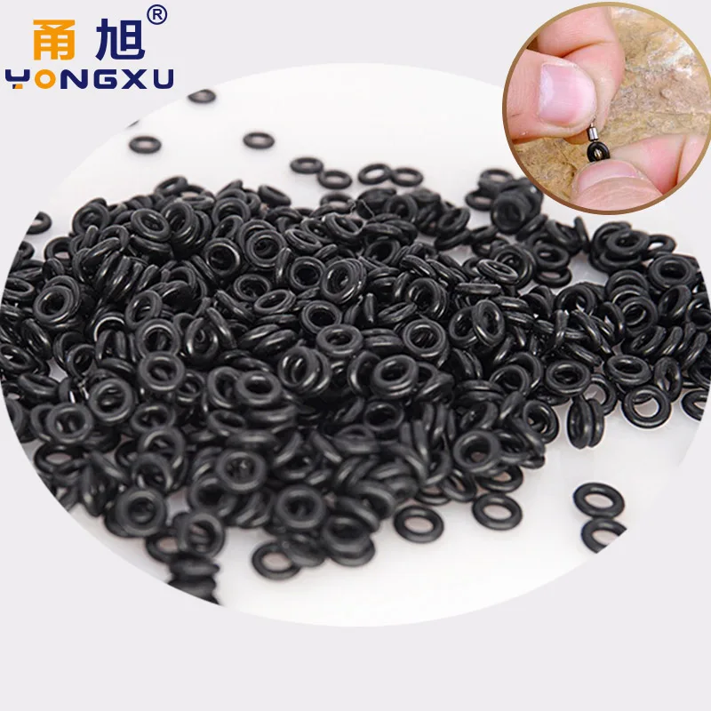 100pcs Fishing O-ring Rubber Opening Swivel Solid Connector Buffer ...