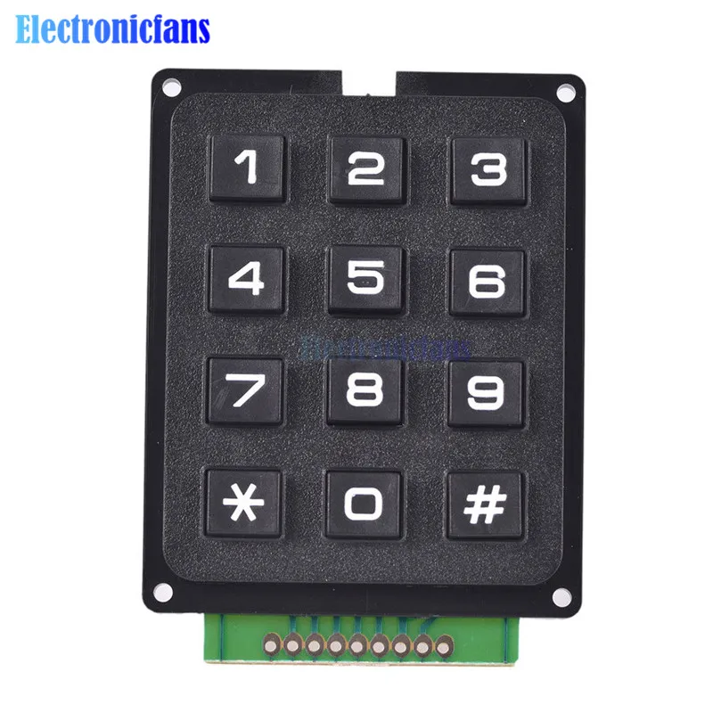 12 Key Membrane Switch Keypad 4 X 3 Matrix Array Matrix Keyboard Module Membrane Switch Keypad
