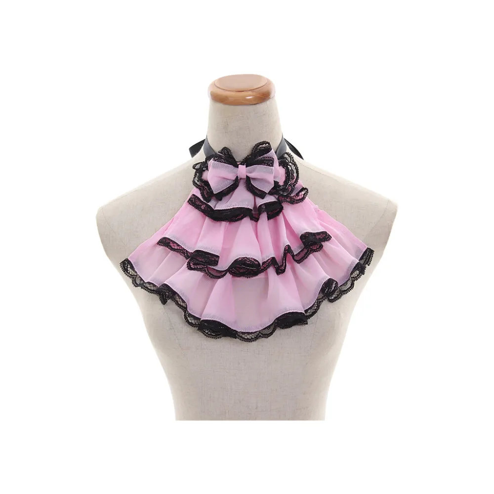 Victorian Pink Lace Jabot Cravat Edwardian Steampunk Medieval Fancy ...