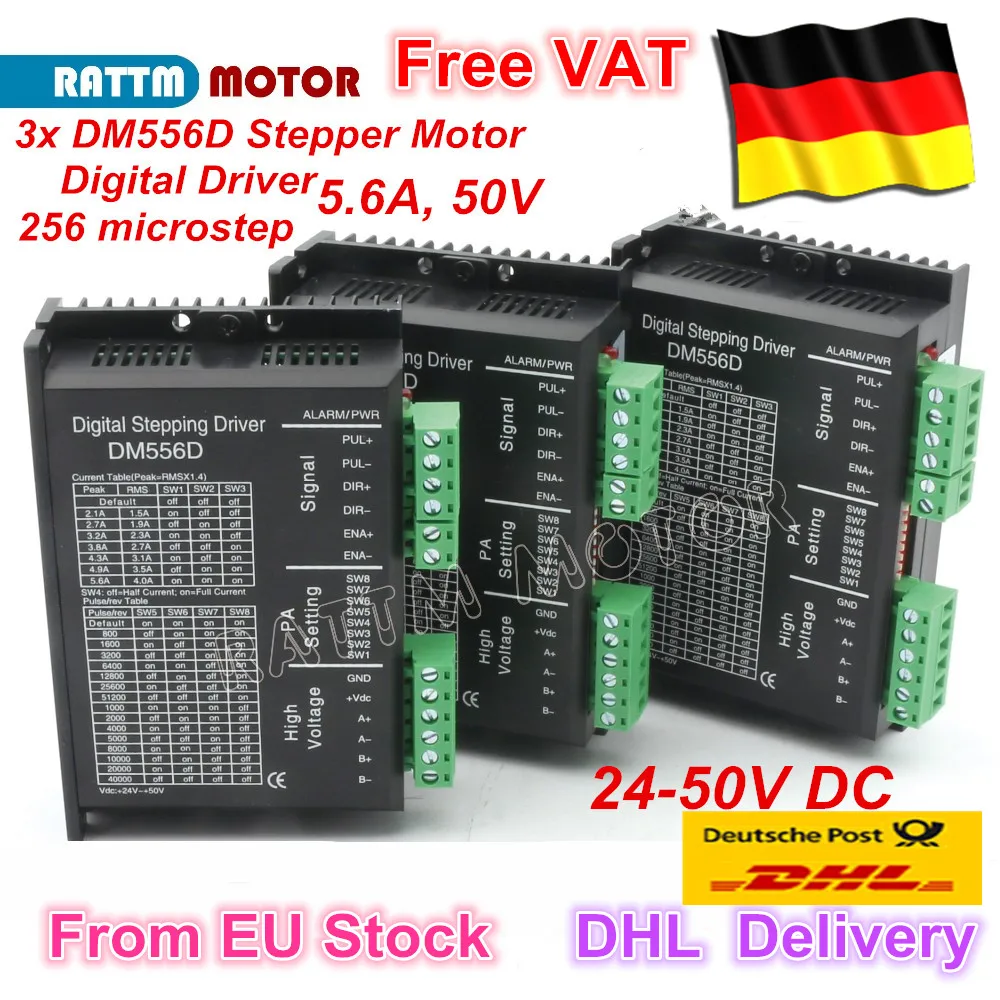 DE-Ship-3Pcs-DM556D-Digital-stepper-motor-driver-5-6A-256-microstep ...