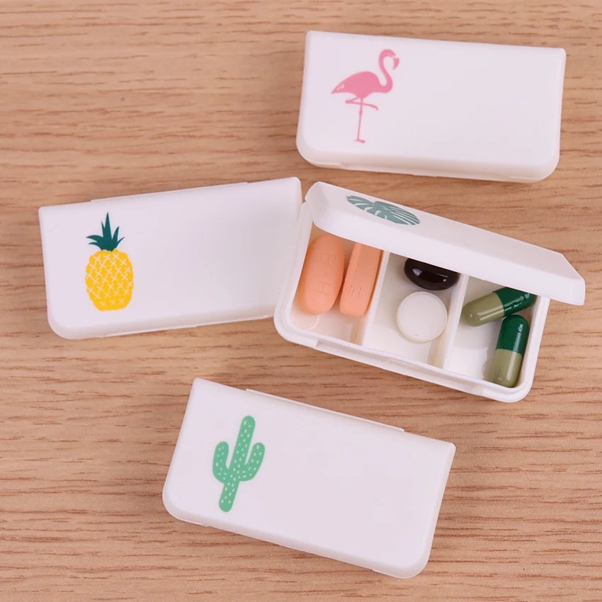 Portable Mini Pill Case Medicine Boxes 3 Grids Travel Home Medical ...