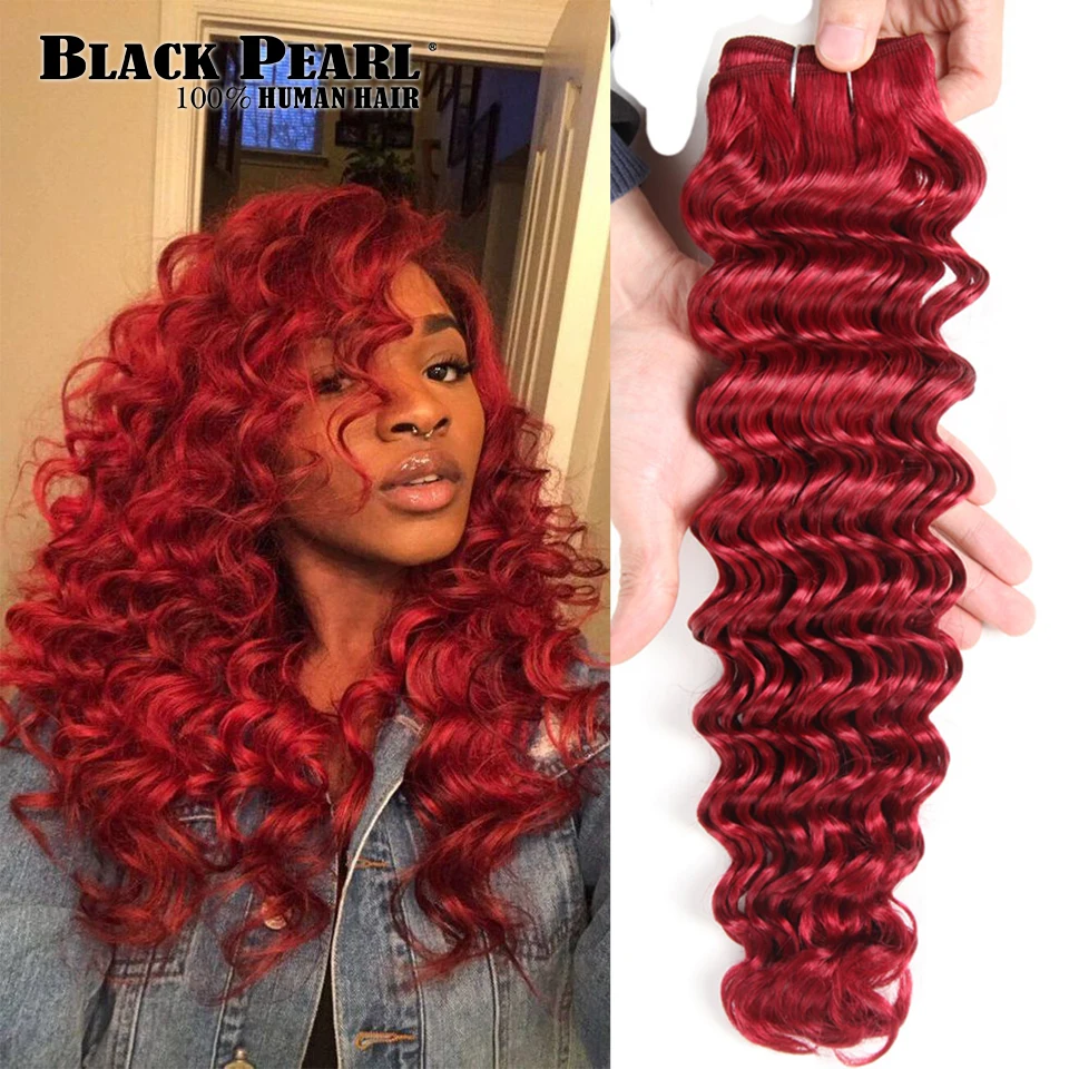 Preto pérola onda profunda tecer cabelo brasileiro pacotes 113g ombre ...