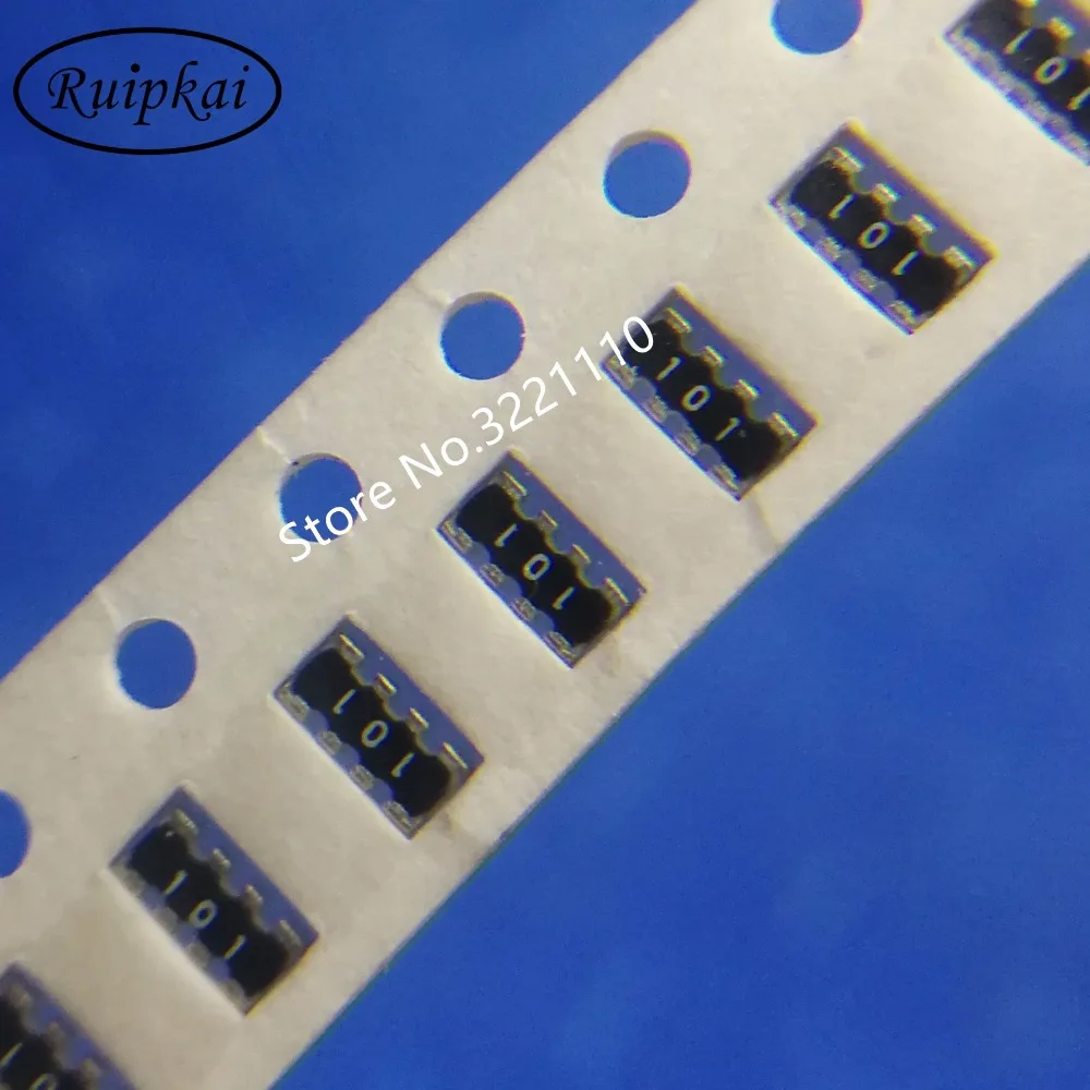 200pcs 0603 2x4 100r 100 Ohm Marking 101 Smd Network Resistor Array ...