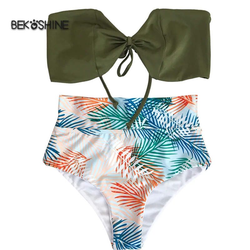 2017 Sexy High Waist Biquini Strappy Swimsuit Swimwear Bathing Suit