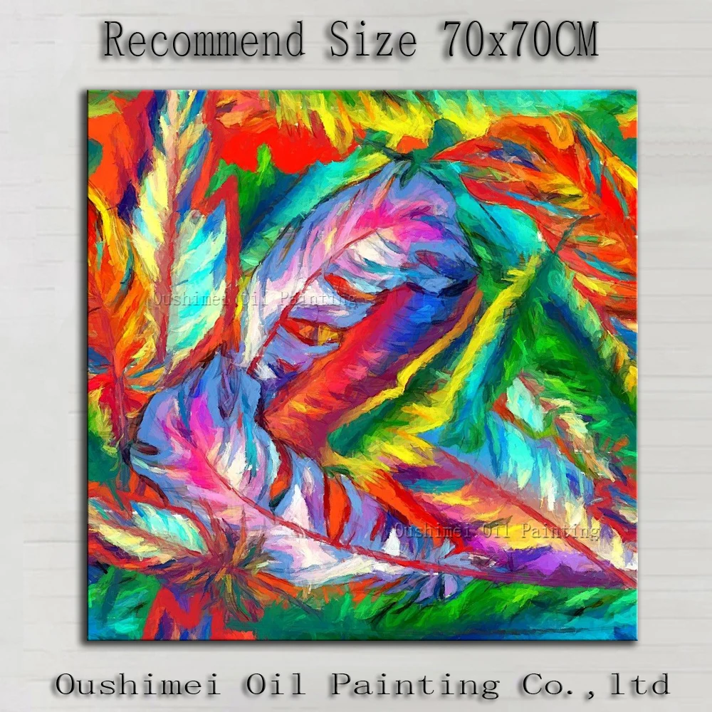 Skills Artist Handmade High Quality Abstract Feather Oil Painting For ...