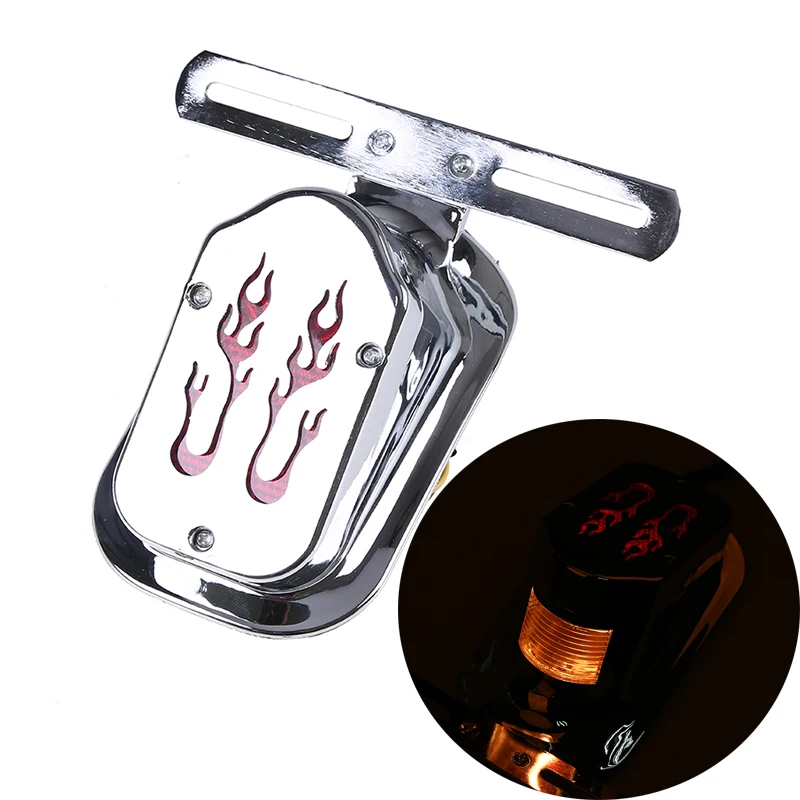 Chrome ABS Motorcycle Taillight Assembly Lights For Harley Cafe Racer ...