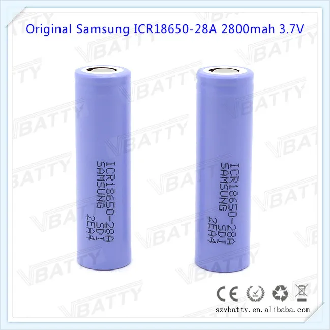 Originale di 100% per Samsung ICR18650 28A 28A 18650 2800 mah 3.7 V batteria ricaricabile Li Ion ...