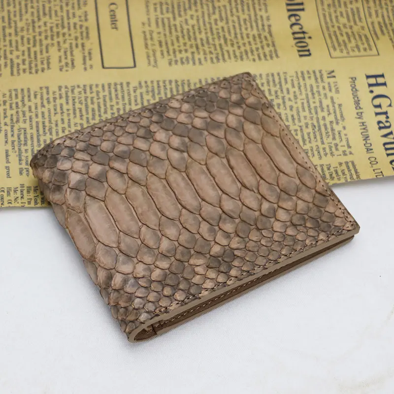 100% Real Exotic Snake Python Skin Wallet Women Short Genuine Python ...