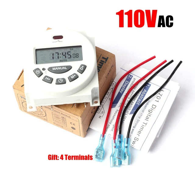12 24 110 220V Microcomputer Control Time Switch Digital LCD Electronic Programmable Timer ...