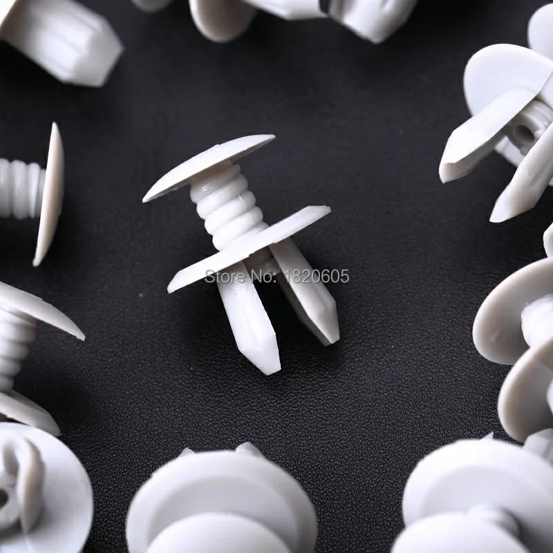 50pcs Bumper Clips Interior Trim Push Type Retainer Fit 9mm Hole For VW ...