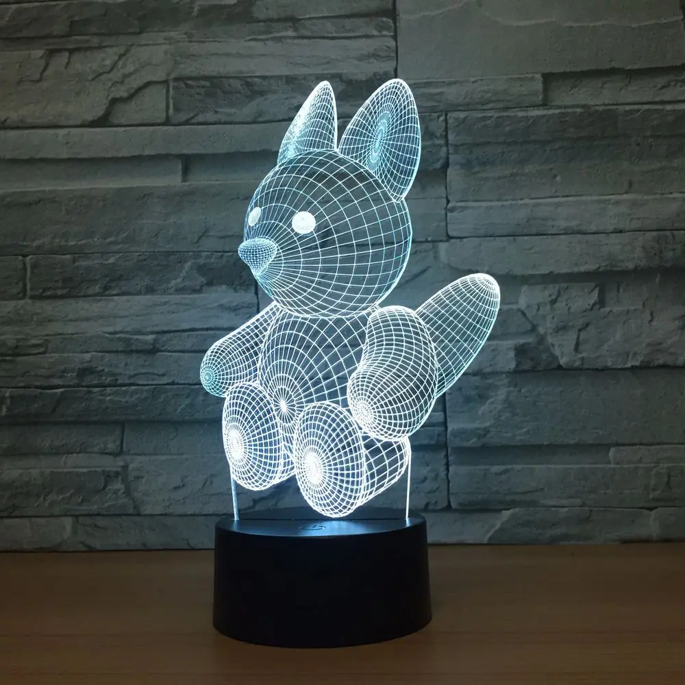 Cute bear 3d Lamp 7 Color Led Night Lamps For Kids Touch Led Usb Table ...
