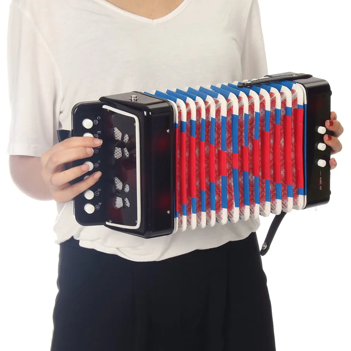 Quality 17 Key 8 Bass Mini Small Children Keyboard Accordion ...