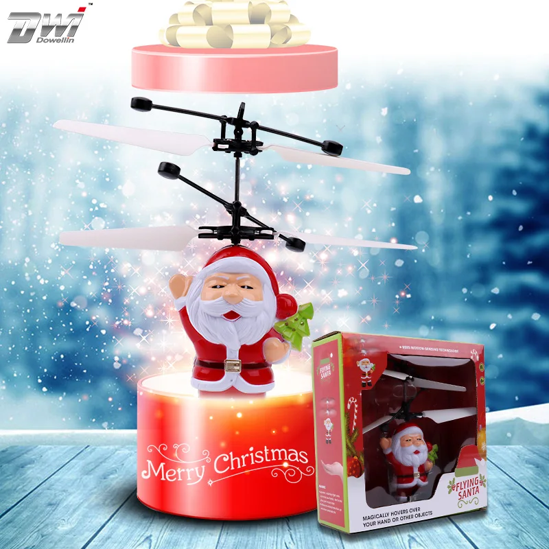 RC-Helicopter-Flying-Santa-Claus-Christmas-Gift-Quadcopter-Hand-Object ...