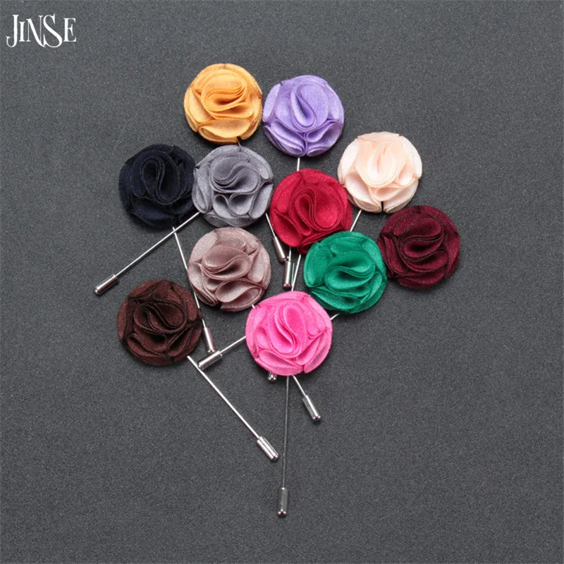 JINSE HP011 Some Color Hot sell Casual Fabric Lapel Flower Men's ...