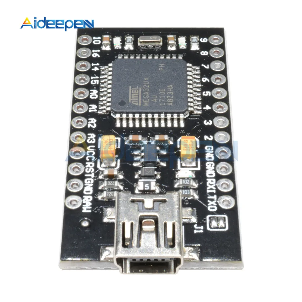 Mini USB ATmega32U4 Pro Micro 3.3V 5V 16MHz Controller Board Module For ...