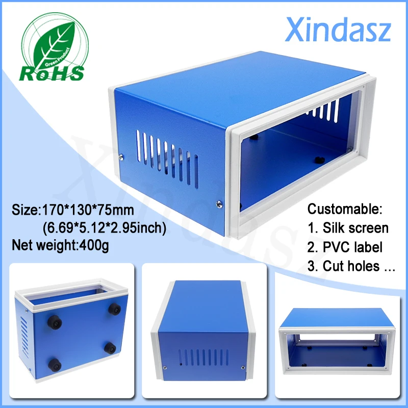 170*130*75mm metal enclosure boxes electronic enclosure box metal tool ...