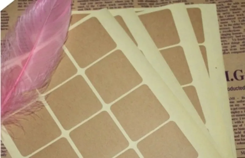 Pegatinas cuadradas de Papel Kraft para álbum de recortes, calcomanía ...