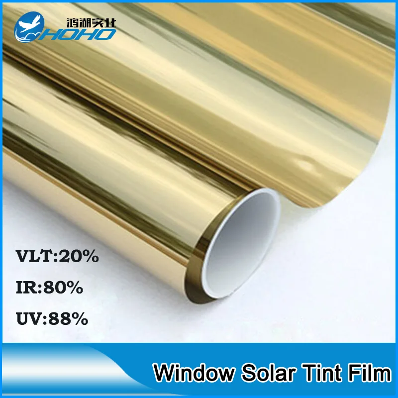 1-52x20m-Gold-solar-reflective-film-Building-window-decoration-film ...