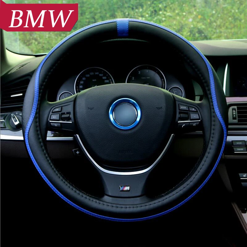 38CM Car Styling Steering Wheel Cover For BMW 1/2/3/5/7 Series GT X1 X3 ...