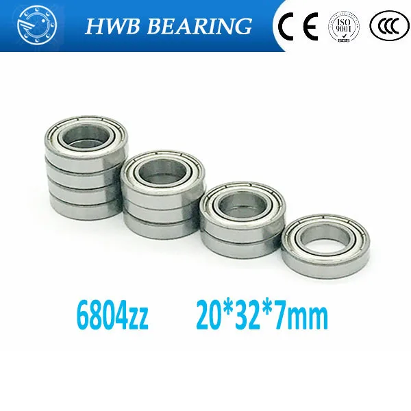 6804ZZ 볼 베어링 20x32x7mm ABEC 1 ABEC 3 ABEC 5 (10 PCS) 얇은 섹션 6804 ZZ 베어링 ...