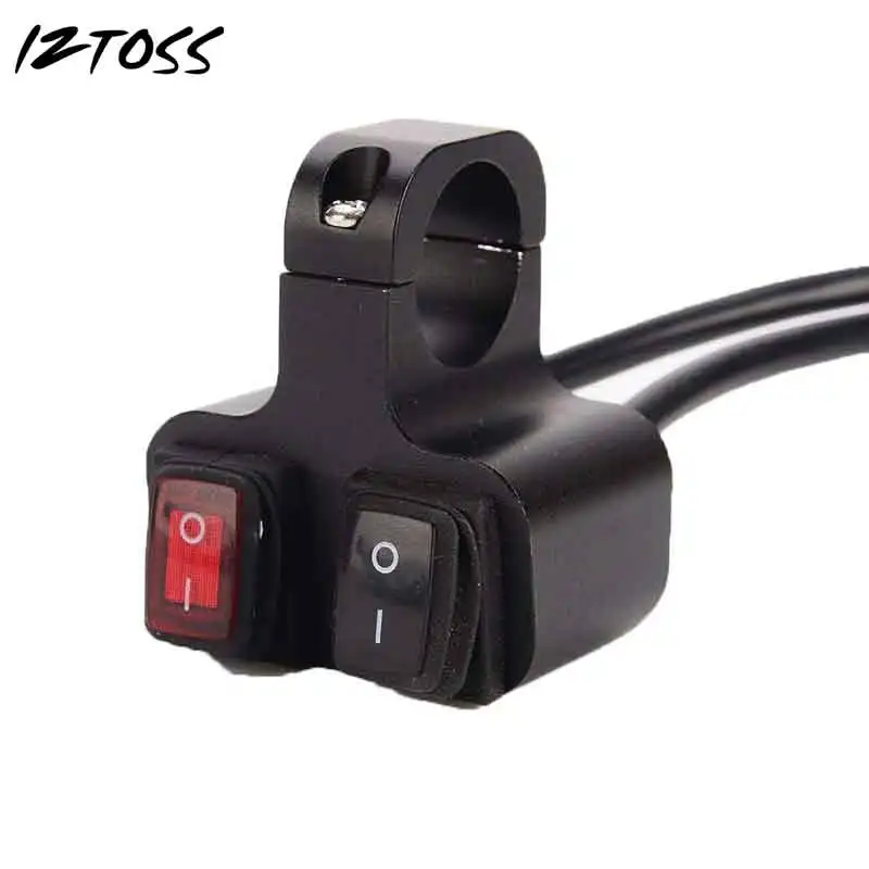 IZTOSS 12V CNC Aluminum Alloy Motorcycle Faucet Switch Waterproof ...