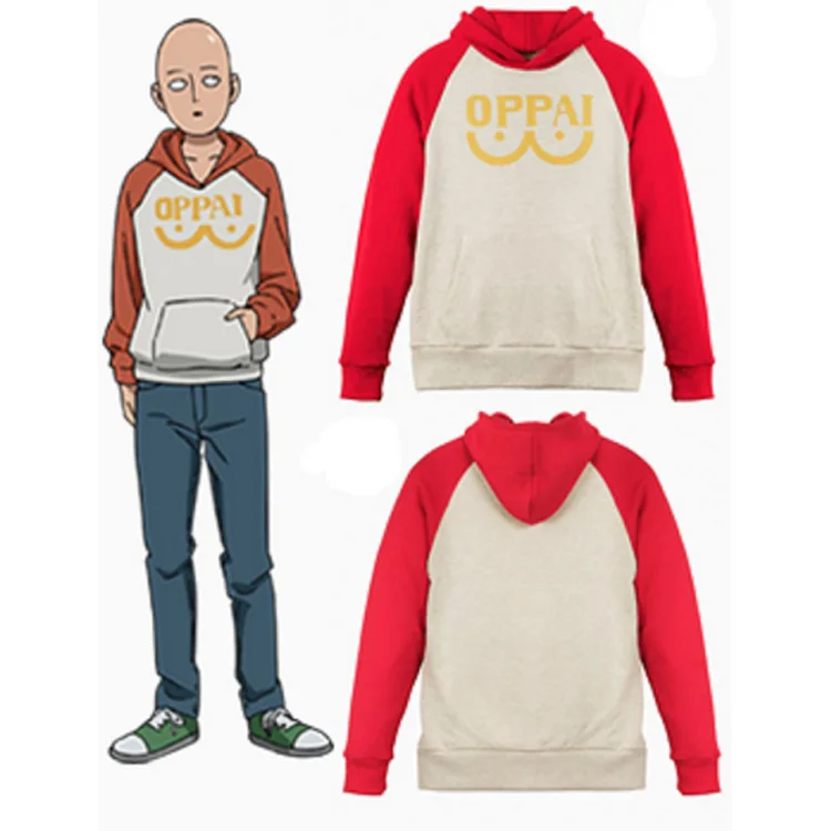 One Punch Man Hoodies Men Women Cosplay Costume Saitama Oppai Jacket ...