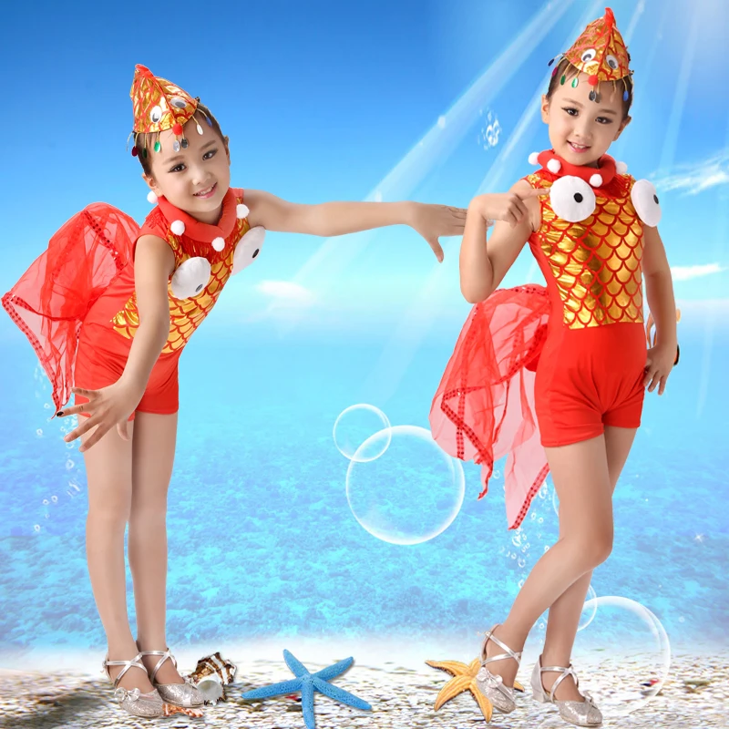 Children's Fish Costumes For Girls Goldfish Clothing Kindergarten ...