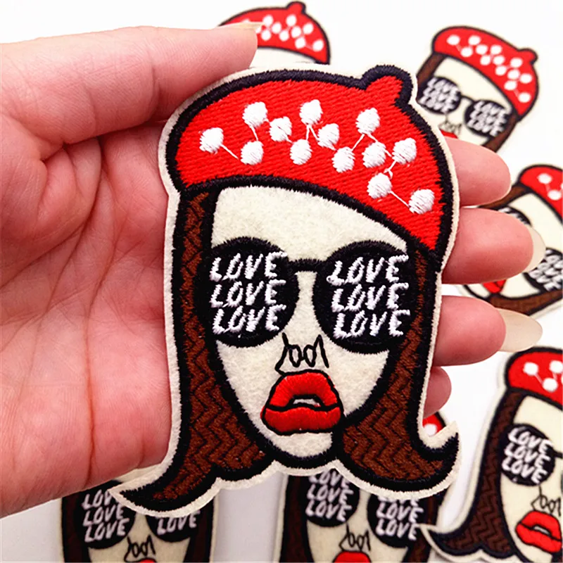 New 10Pcs Fashion Cool Girl Sexy Women Embroidered Patches Iron on ...