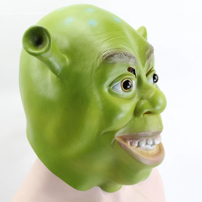 Green Monster Shrek Latex Masks Movie Cosplay Prop Adult Animal Party ...