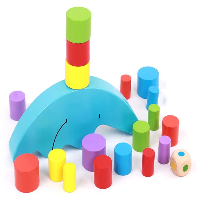 ⛄ Discount Baby Balancing Toys Wooden Moon Balancing Blocks Early ...