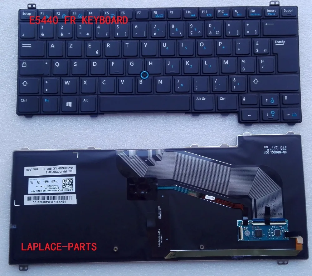 New Genuine French Clavier for Dell Latitude 14 5000 E5440 with backlit ...