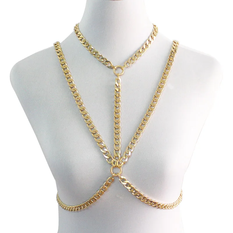 Beurself Multilayer Body Chain Choker Summer Beach Bikini Jewelry Punk