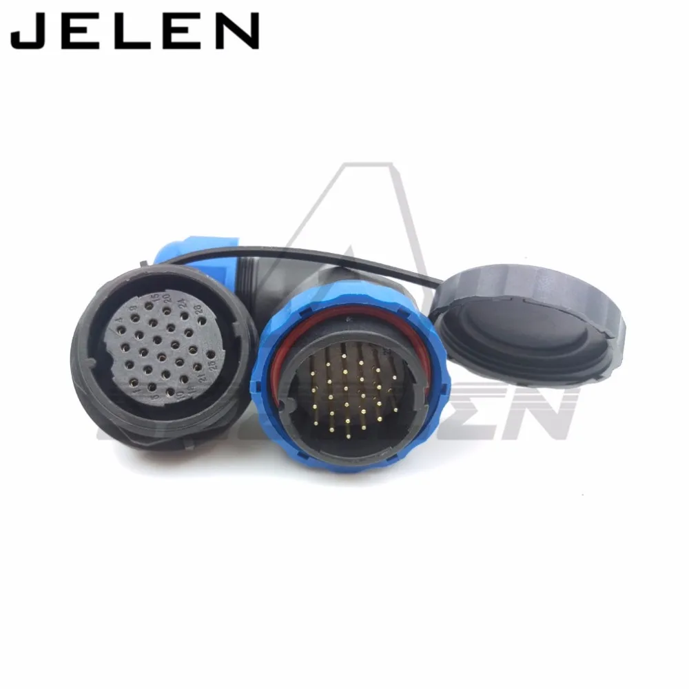 SD28 IP68 right angle waterproof connector 26pin plug and socket