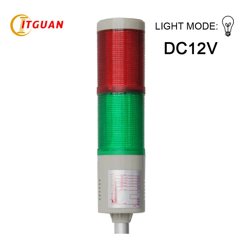Lta 205 dc12v 2 capa bombillas señales de luz de Torre alarma Luces ...