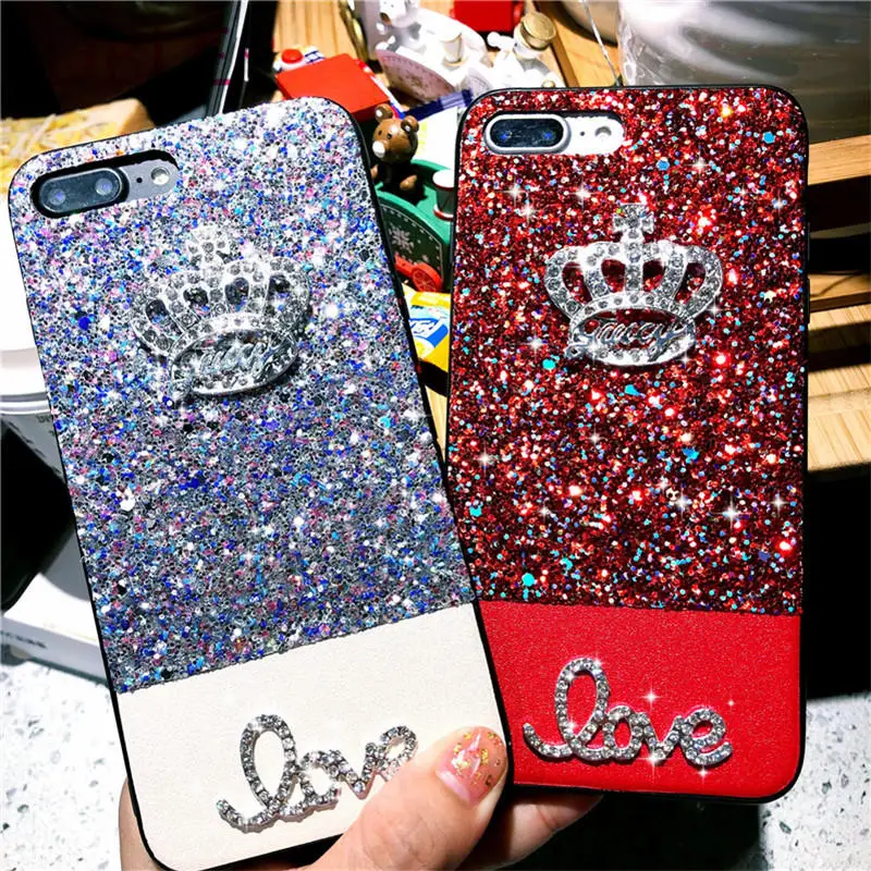 JDBLE Luxury Rhinestone Cases For iphone7 7Plus 8 Jewelled bag Diamond ...