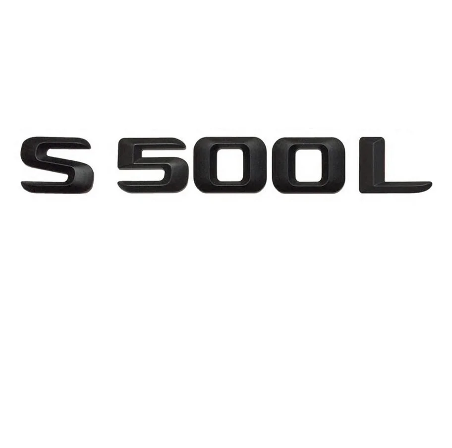 Matt Black " S 500L " Car Trunk Rear Letters Word Badge Emblem Letter ...