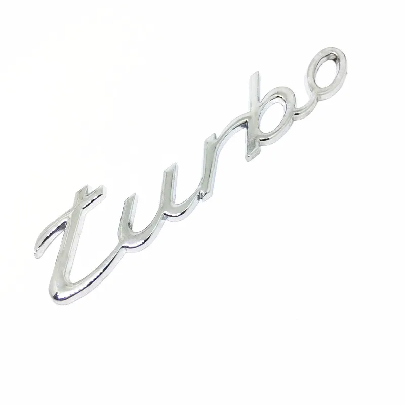 3D Chrome Metal Turbo Emblem Badge car Sticker Turbocharging Rear Trunk ...