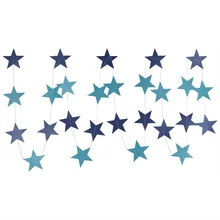 4M Bright Gold Silver Paper Garland Star String Banners Wedding Banner ...