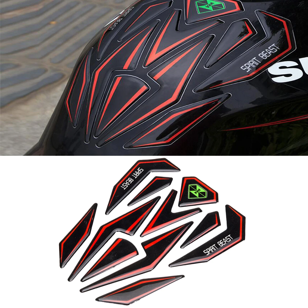Universal Reflective 3d Motorcycle Oil Gas Fuel Tank Pad Tankpad