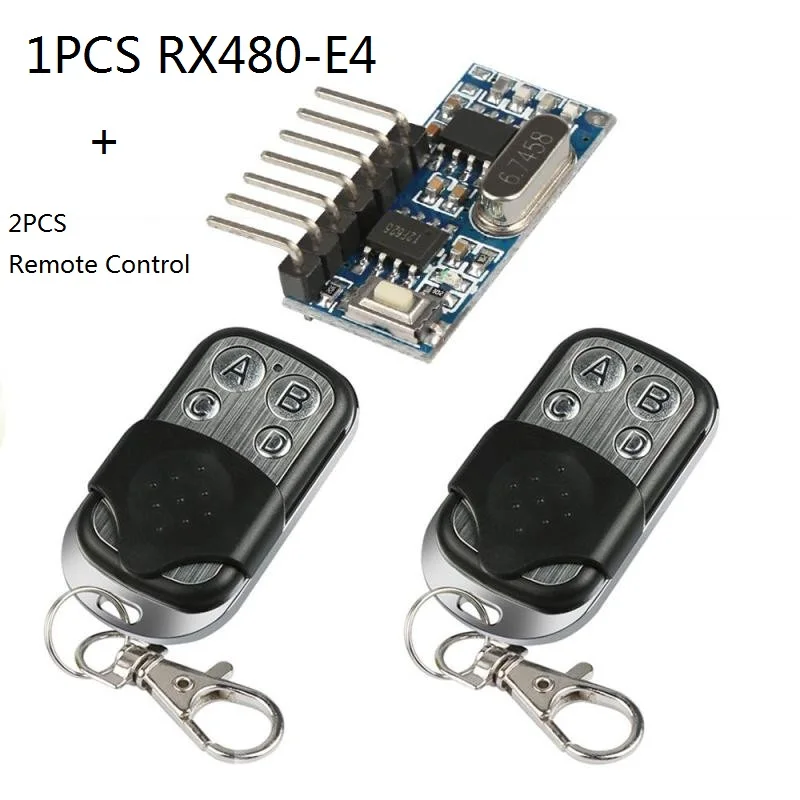 ASK 433Mhz 4 CH Wireless Remote Control Switch Learning Code Button ...
