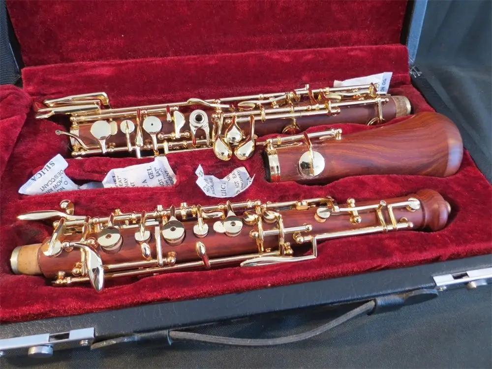 Professional Rosewood Concert Semiautomatic Oboe C Key Silver Plated ...