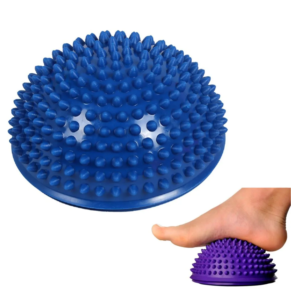 Fitness Yoga Half Ball Crossfit Foot Massager Gym Pilates Mat Muscle Relax Banlance Spiky Foot