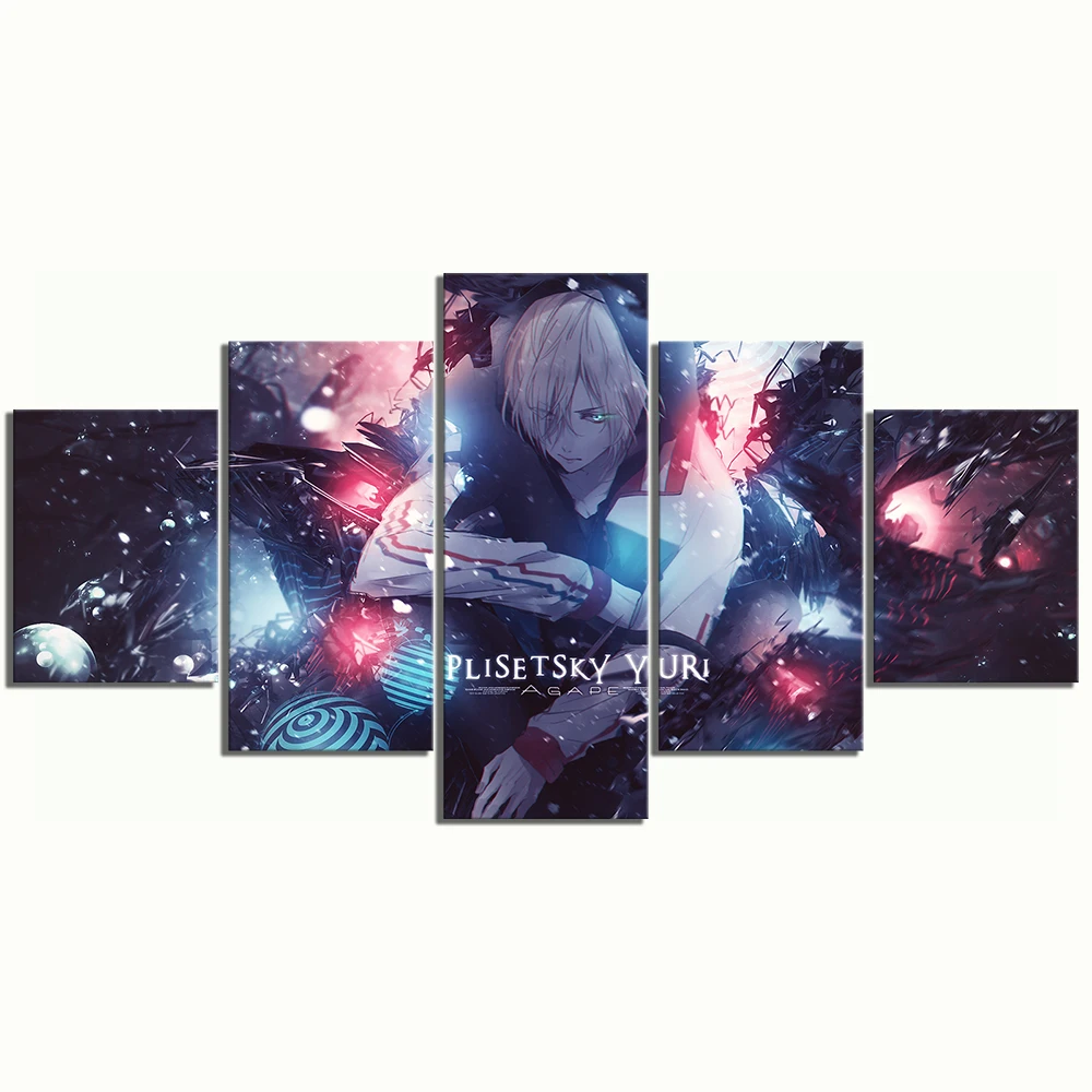 5 Panels Abstract Art Pictures Yuri Plisetsky YURI!!! on ICE Anime ...