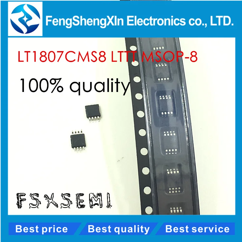 5 개/몫 새로운 LT1807 LT1807CMS8 LTTT MSOP8 325MHz, 저잡음 정밀 Op 앰프 IC|op amp ...
