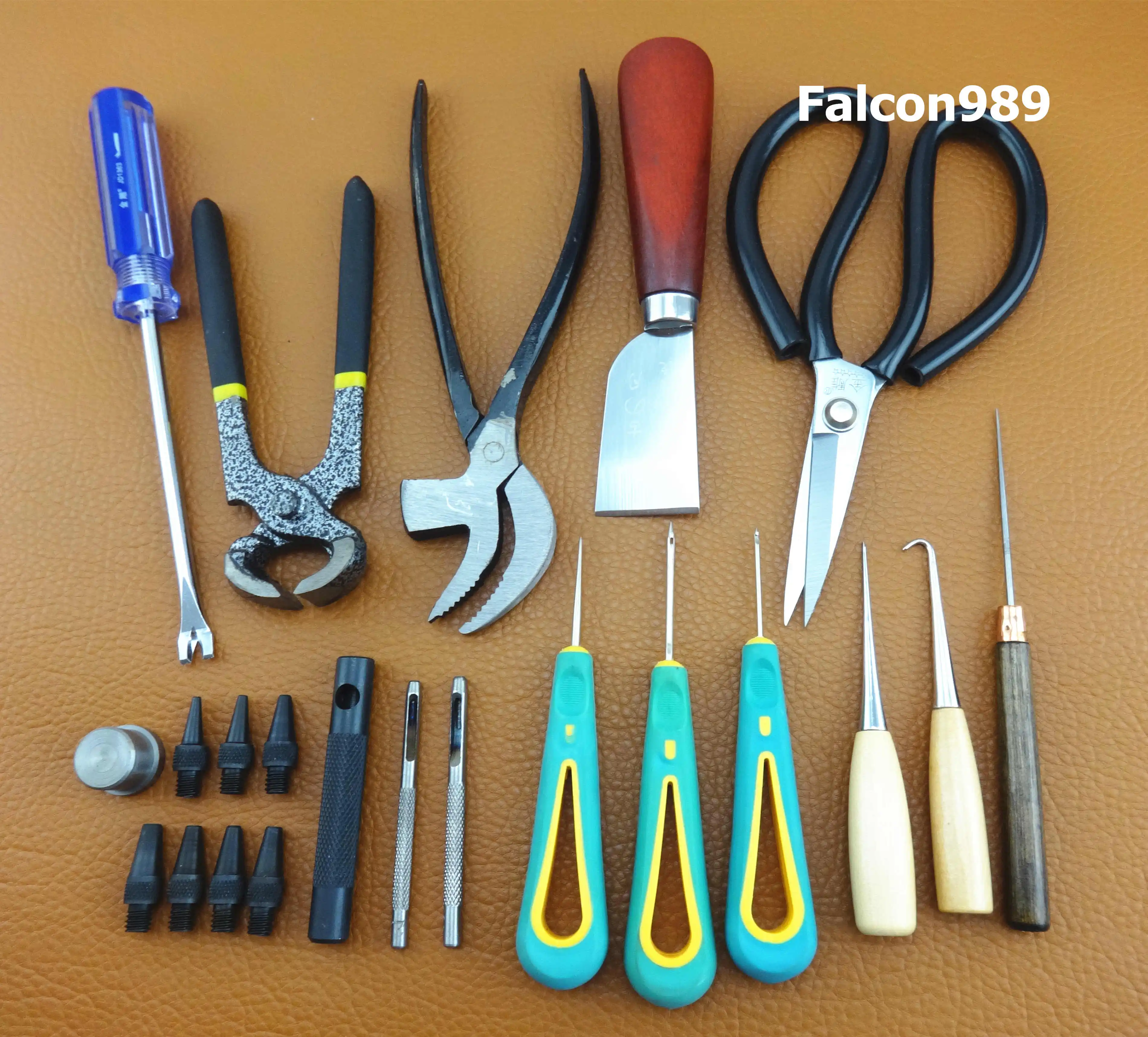 COBBLER-S-SHOE-REPAIR-TOOL-Leather-Tool-Kit-Set-Pliers-Skiving-Punch ...