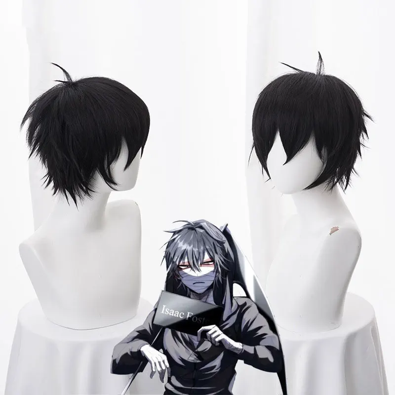 Anime Angels Of Death Zack Isaac Foster Black Cosplay Wig For Men ...