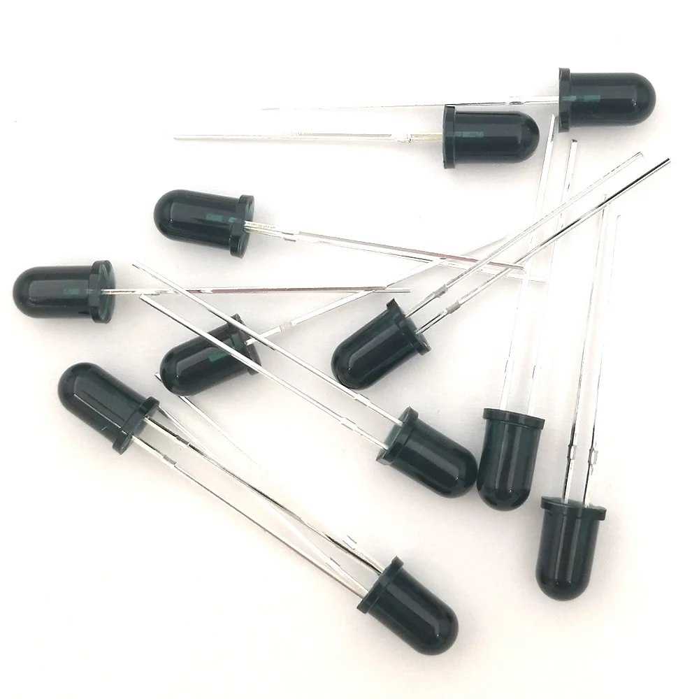 Mcigicm 100pcs Led 5mm 940nm Ir Receiving Diode Round Tube Light ...