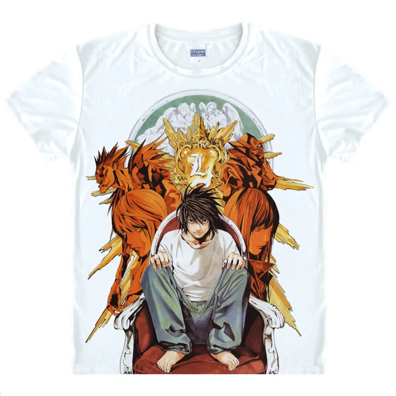 Death Note T Shirts Multi style Short Sleeve Shirts Desu Noto Light ...