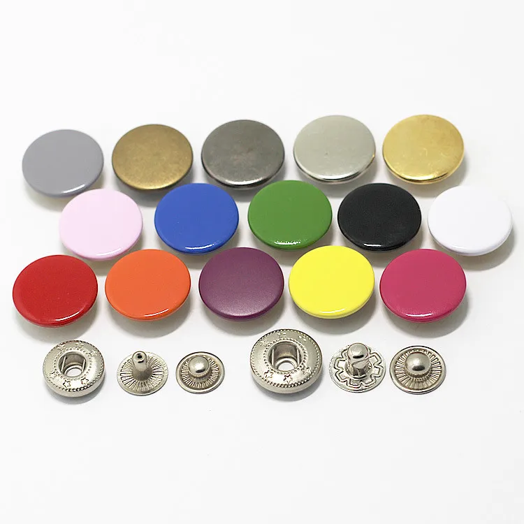 20sets 12mm15mm17mm Metal Snap Button for Overcoat Shirt Stud Fastener ...