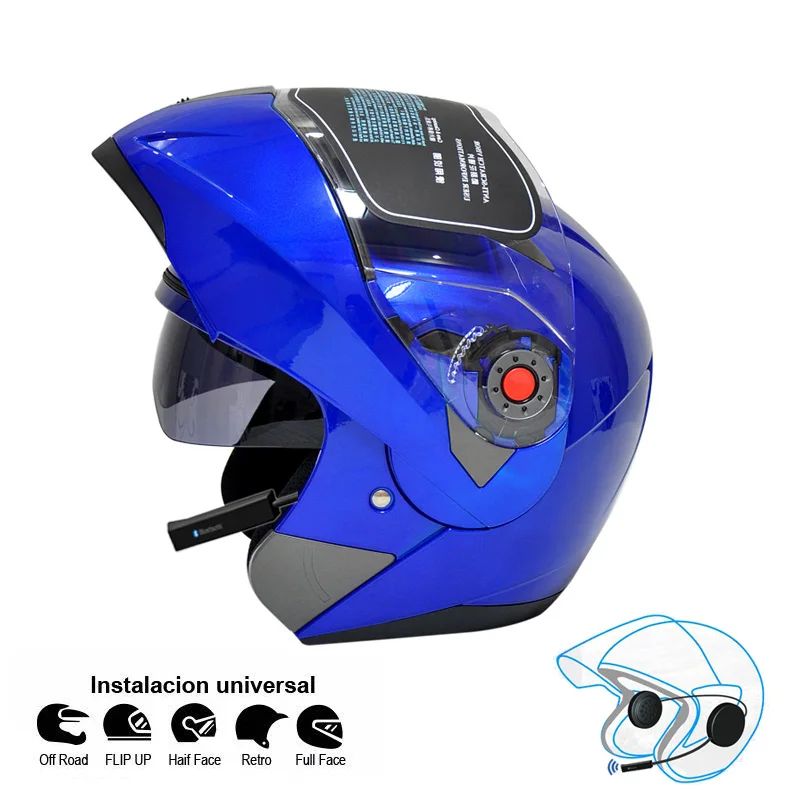Protective Clothing DOT/ECE Certified Motocross Helmets Built-In Mp3 ...